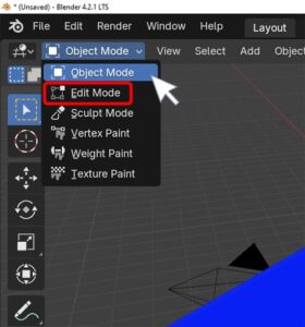 Edit Mode in Blender
